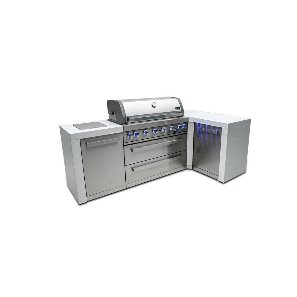 MONT ALPI Deluxe Series 6-Burner Deluxe Stainless Steel Propane Natural ...