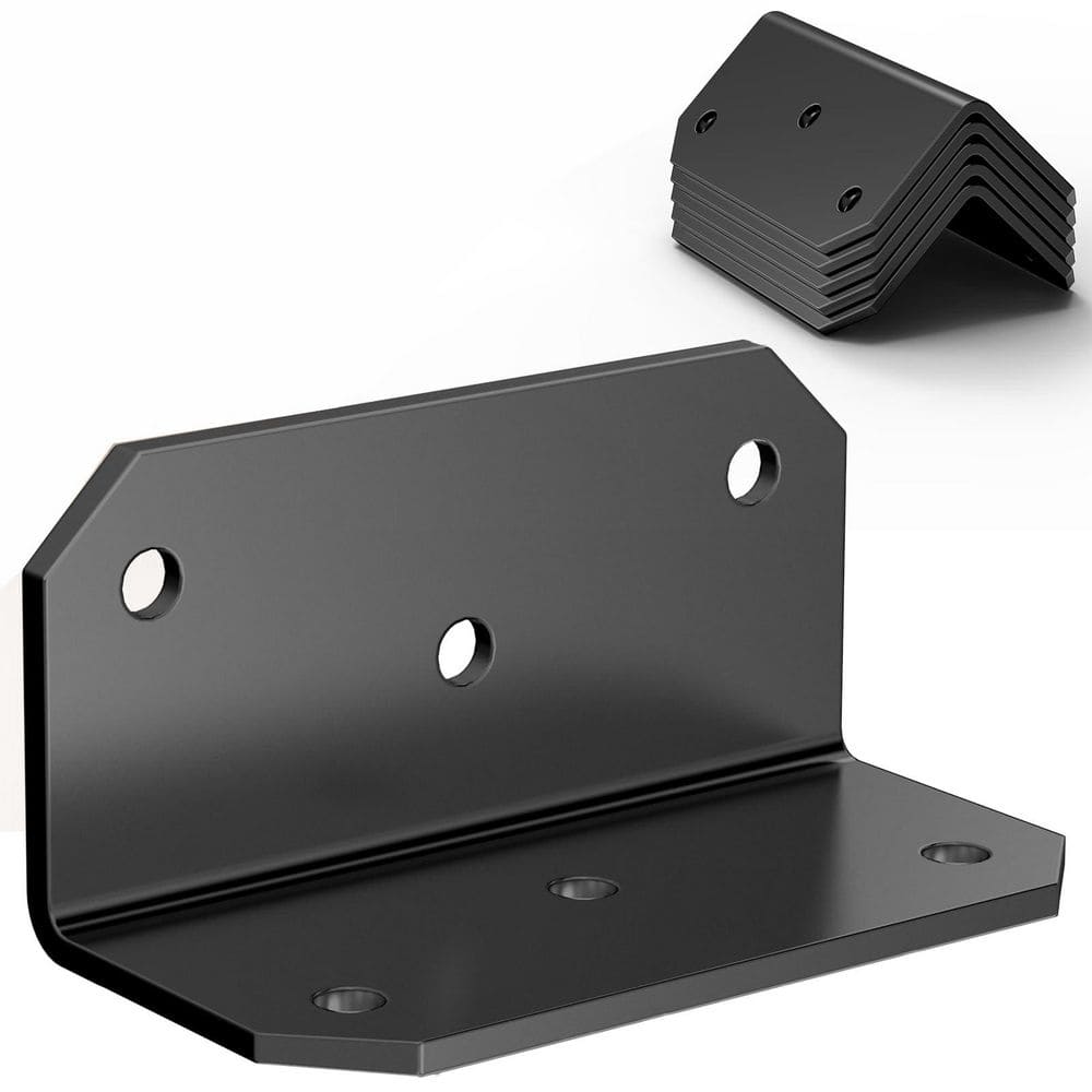 4-Pack Galvanized Steel L Angle Bracket Compatible with Wood Conduit ...