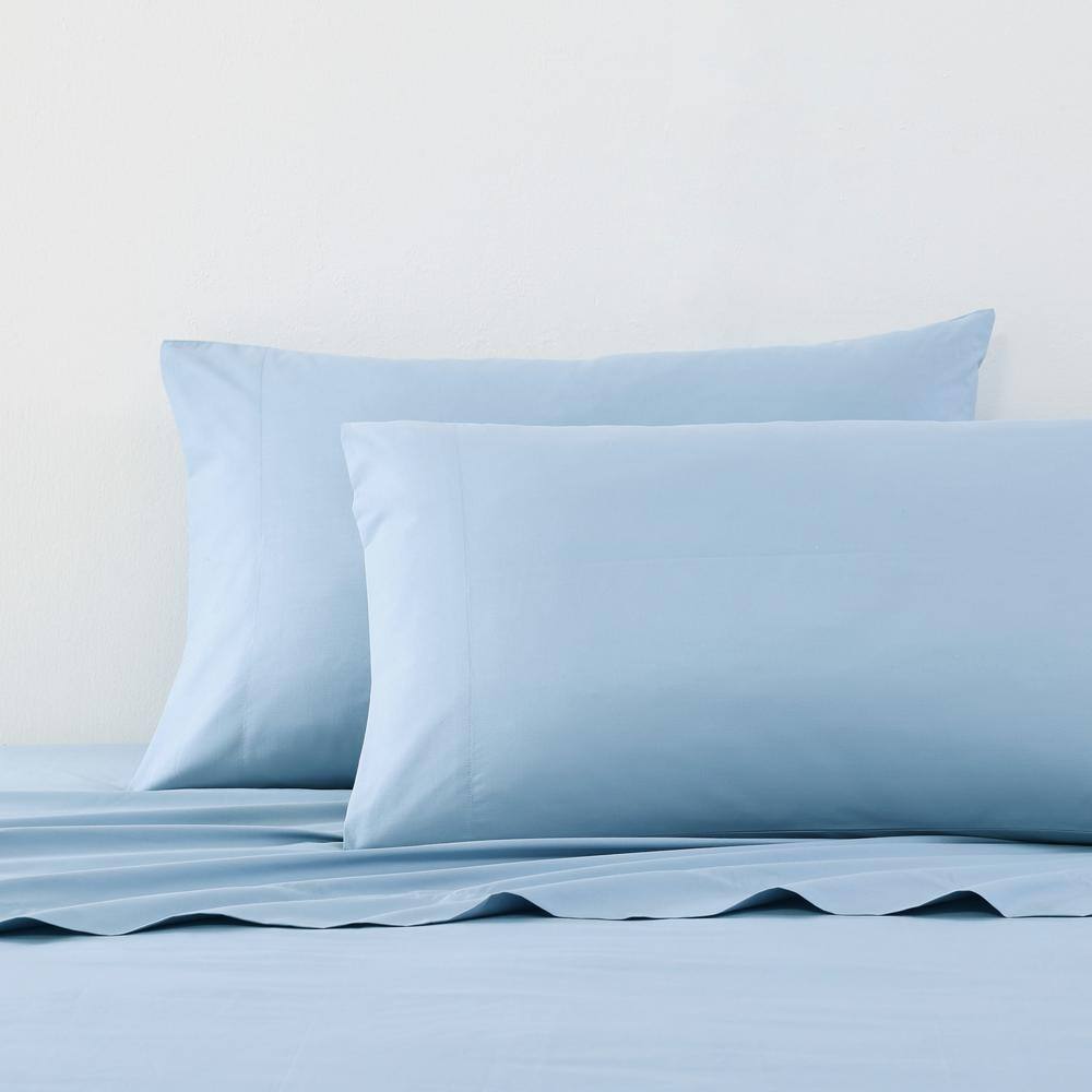 Nautica Solid 4-Piece Blue Cotton Full Sheet Set USHSA01258974 - The ...