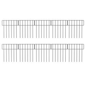 Oumilen 16.54 in. x 12 in. No-Dig Fence, Decorative Garden Fence Edging ...