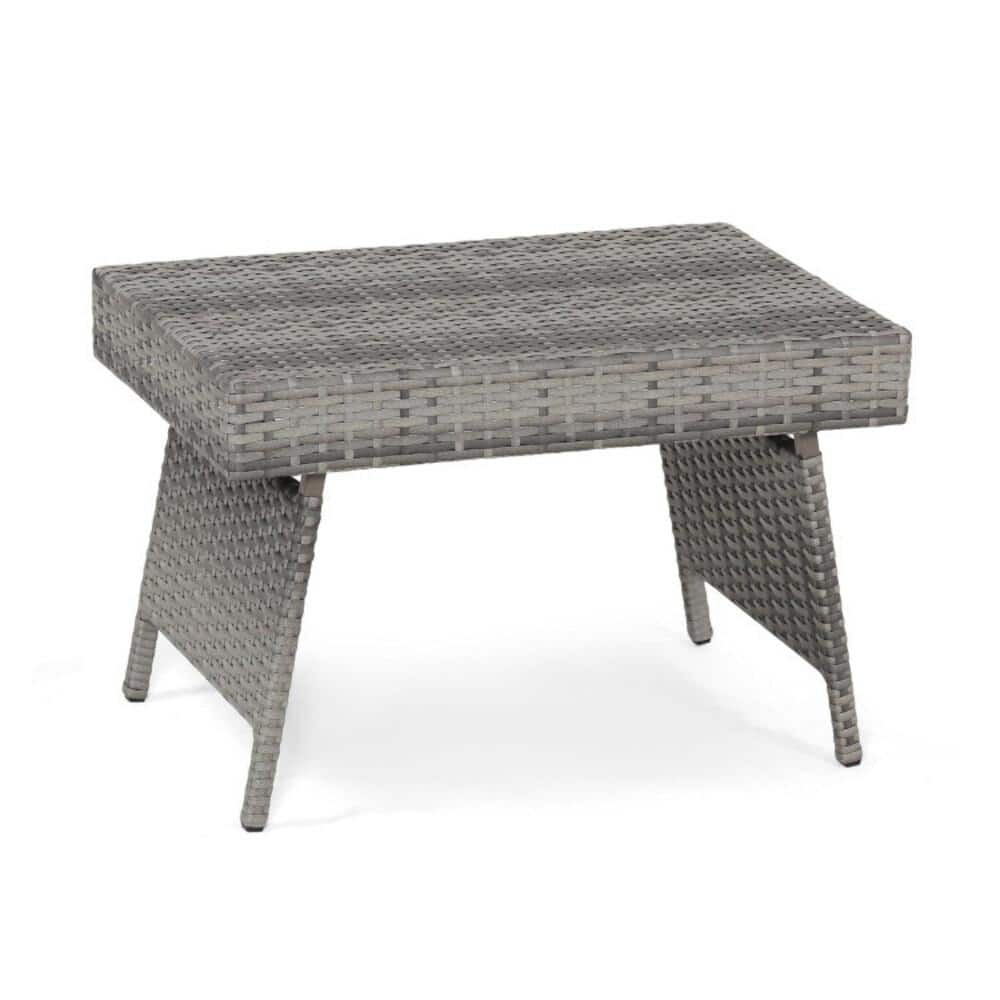 cenadinz Folding Wicker Outdoor Side Table H-D0102H2EN0U - The Home Depot