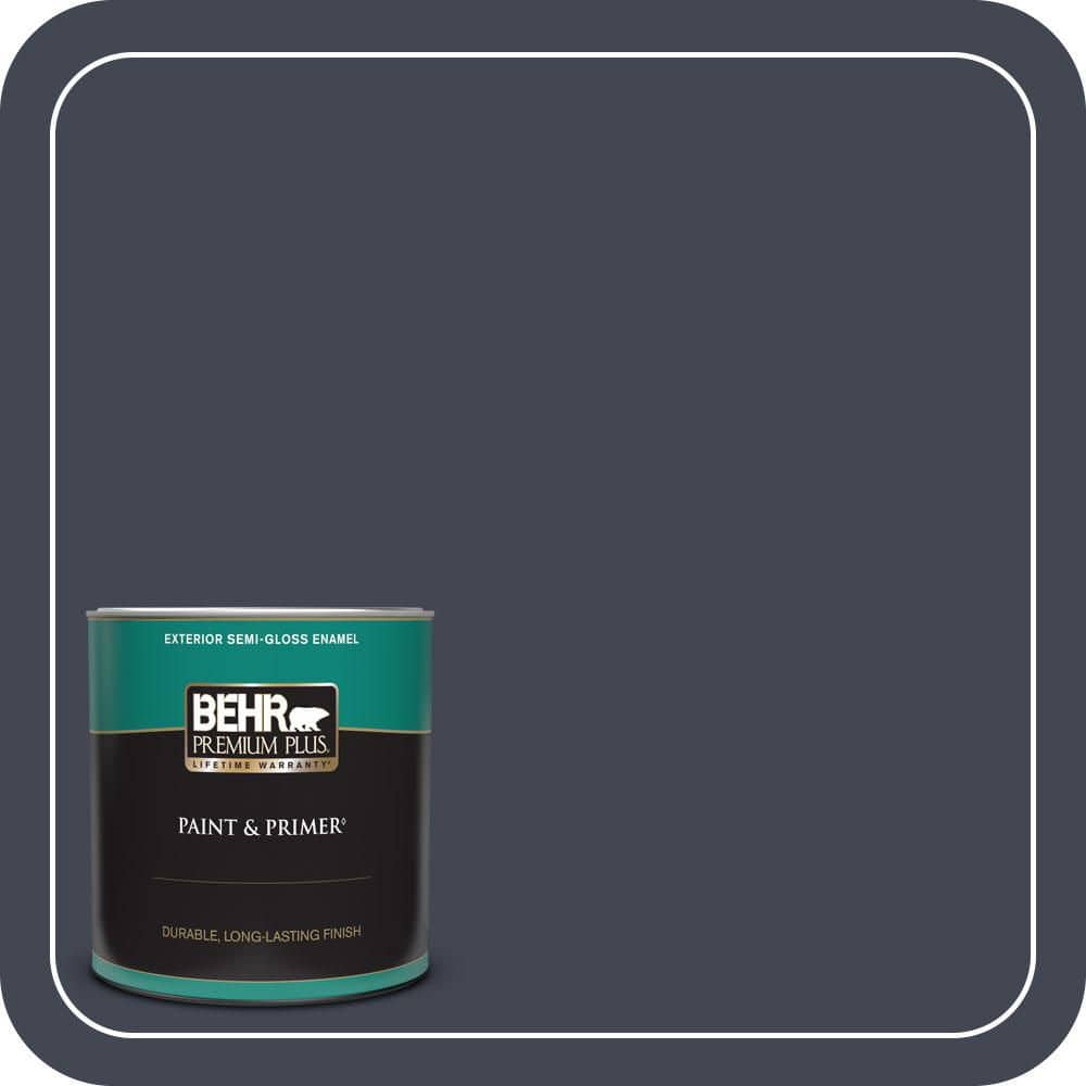BEHR PREMIUM PLUS 1 qt. #T11-2 Stiletto Semi-Gloss Enamel Exterior ...