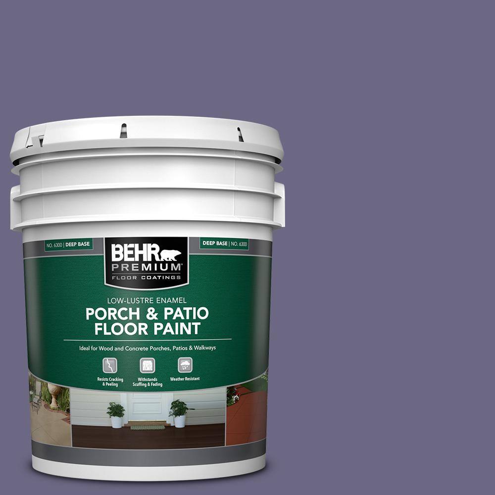 BEHR PREMIUM 5 gal. #PPU16-18 Hyacinth Arbor Low-Lustre Enamel Interior ...