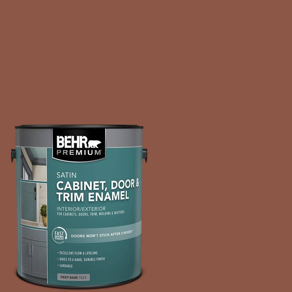 BEHR PREMIUM 1 gal. #S180-7 True Copper Satin Enamel Interior/Exterior ...