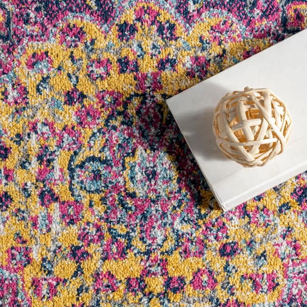 nuLOOM Verona Vintage Persian Pink 2 ft. 6 in. x 6 ft. Runner Rug ...