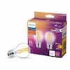 Philips 60-Watt Equivalent Ultra Definition G16.5 Clear Dimmable E26 ...