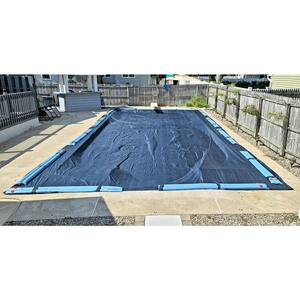 SWIMLINE 18 ft. x 36 ft. Rectangular In Ground Pool Winter Cover Plus ...