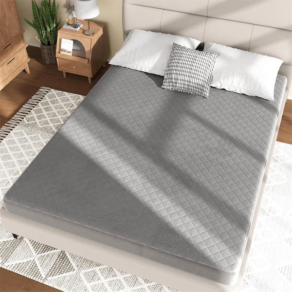 Costway Queen Size Polyester Mattress Protector with Deep Pocket Sponge ...