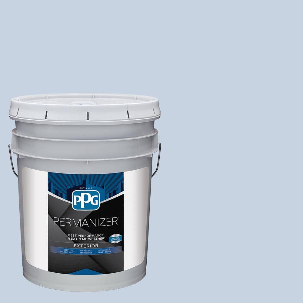 PERMANIZER 5 gal. PPG1162-2 Stratosphere Semi-Gloss Exterior Paint ...