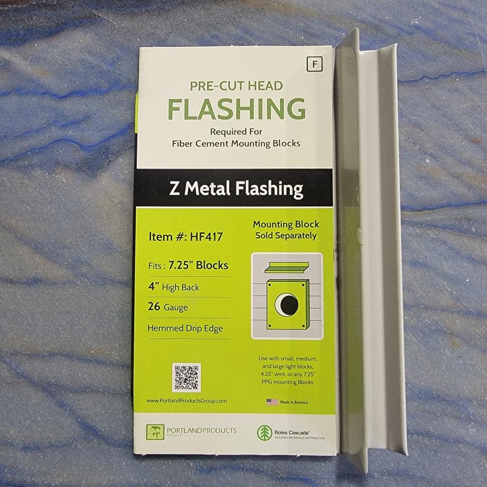 PPG 1 in. x 7-1/4 in. Fiber Cement Z Metal Head Flashing - Primed HF417 ...