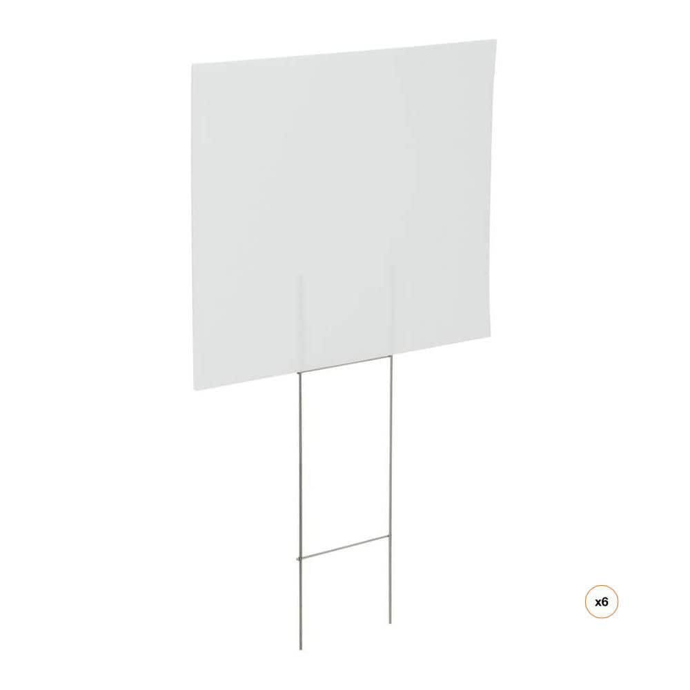 Everbilt 14 in. x 18 in. Corrugated Plastic Blank Sign (6-Count) - The ...