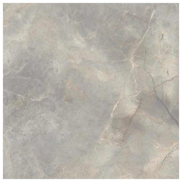Ivy Hill Tile Signet Grigio Gray 8 in. x 0.35 in. Marble Look Satin ...