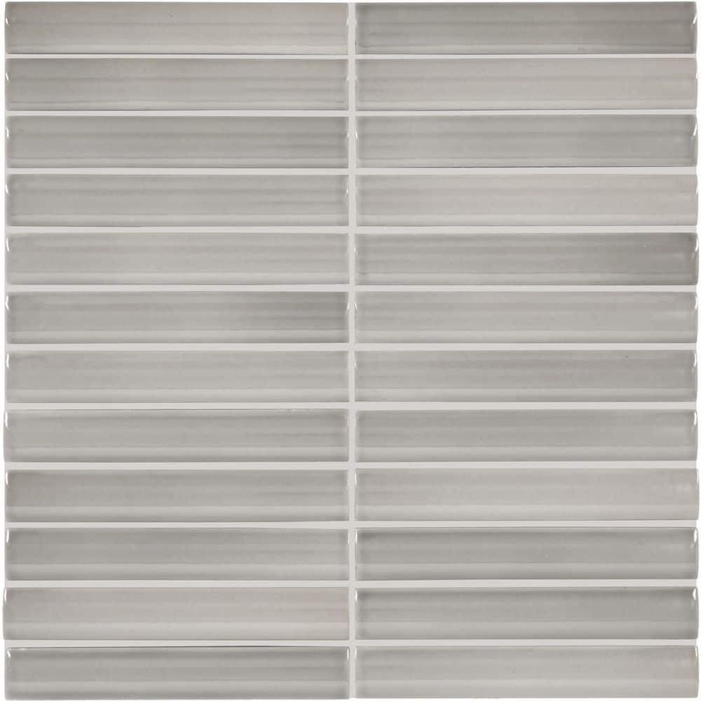 Daltile Artefino Vintage Smokey Gray 12 in. x 12 in. Glossy Porcelain ...