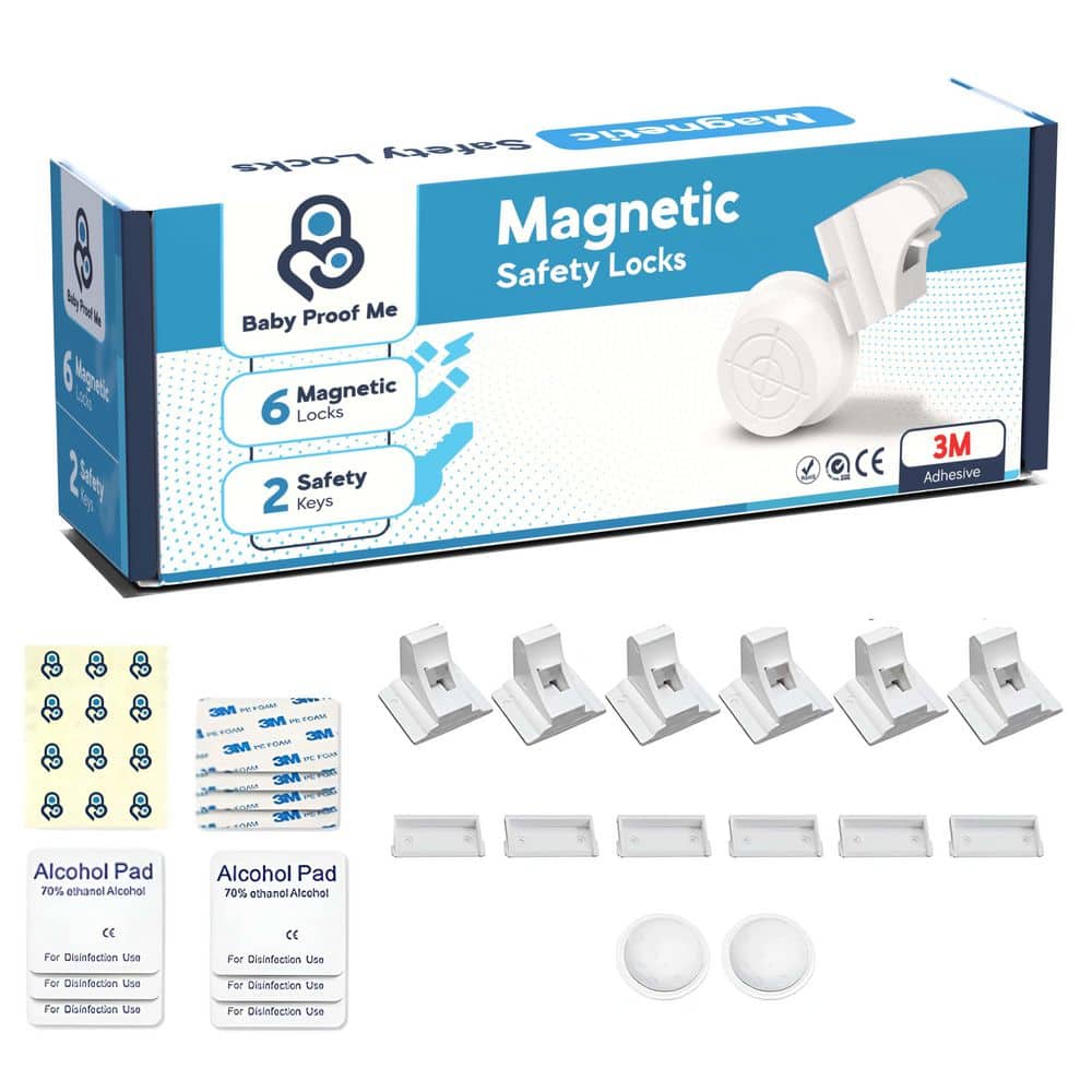 BABY PROOF ME Magnetic Safety Lock Kit (6 Locks + 2 Keys) BPM-MSLK006 ...