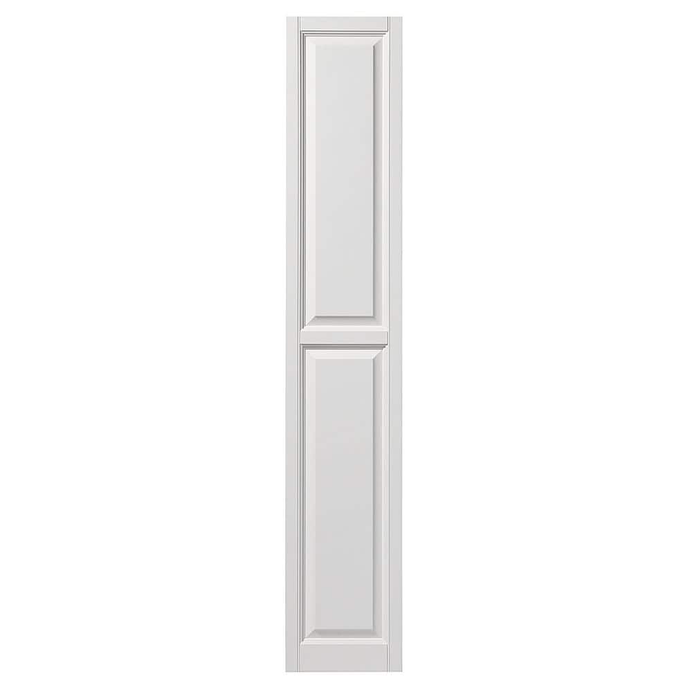 Ply Gem 15 in. x 75 in. Raised Panel Polypropylene Shutters Pair in ...