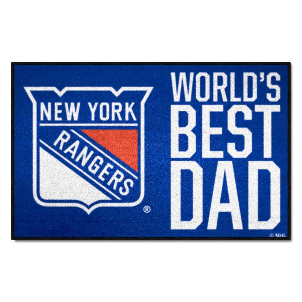 FANMATS New York Rangers World's Best Dad Blue 1.5 ft. x 2.5 ft ...