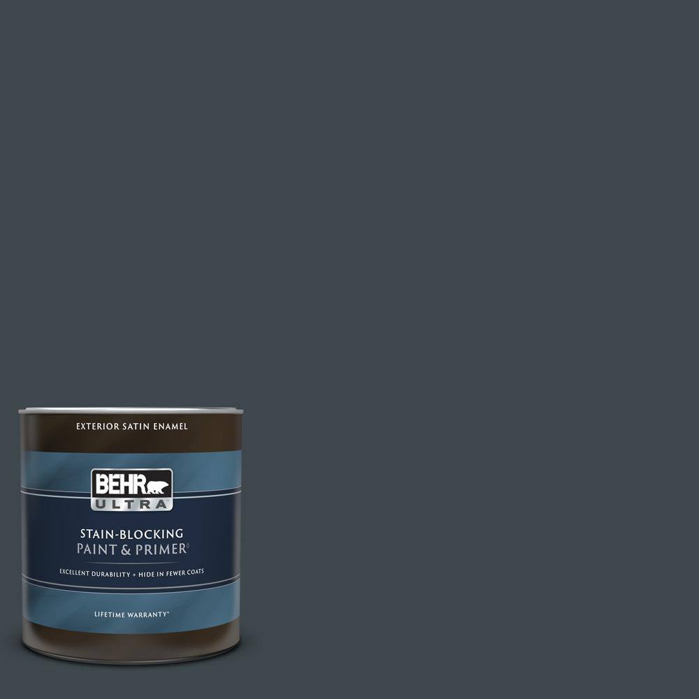 BEHR ULTRA 1 qt. #PPU25-23 Winter Way Satin Enamel Exterior Paint ...