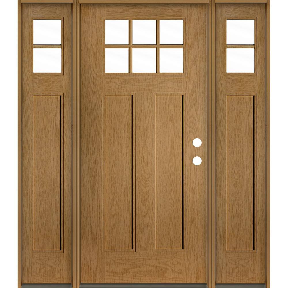 Krosswood Doors PINNACLE Craftsman 64 in. x 79 in. 6-Lite Left-Hand ...
