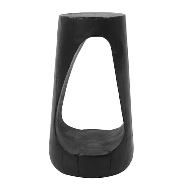 Black Wood Like Texture Lightweight Concrete Outdoor Side Table DJYC ...