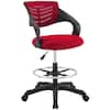 MODWAY Thrive Mesh Drafting Chair in Red EEI-3040-RED - The Home Depot