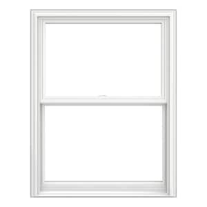 JELD-WEN V-2500 Series 33.5 in. x 48 in. Double Pane Double Hung Vinyl ...
