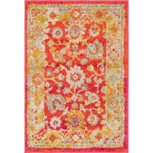 Unique Loom Penrose Krystle Rust Red 8 ft. x 8 ft. Square Rug 3143489 ...