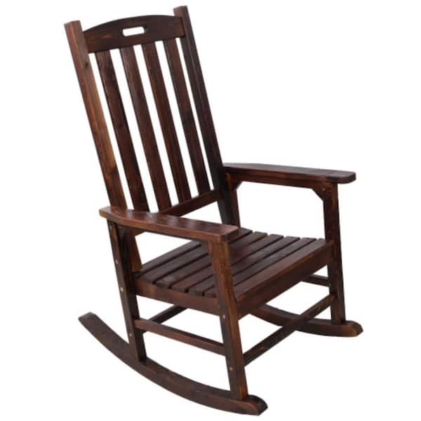Dracelo Series Frame Bronw Wood Outdoor Rocking Chair GT-189 - The Home ...