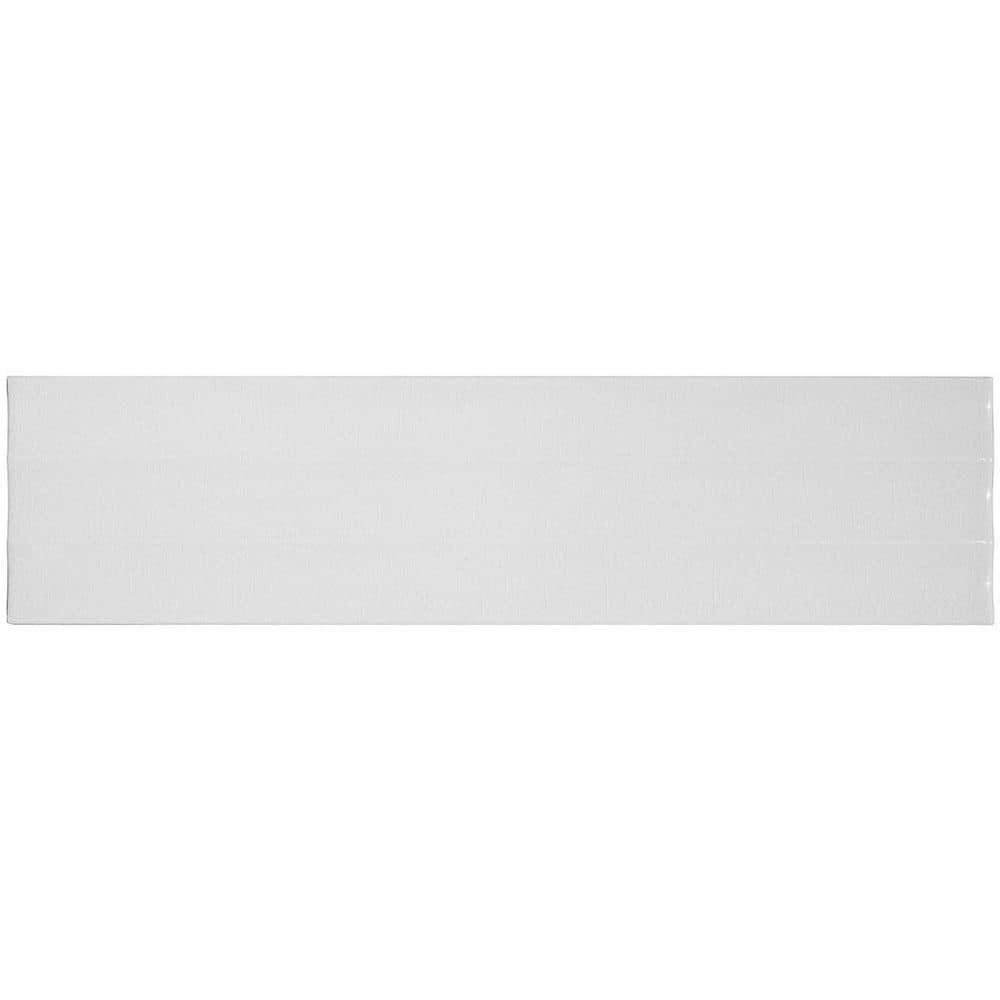 Ivy Hill Tile Colorwave Fluted White 4.43 in. x 0.34 in. Polished ...