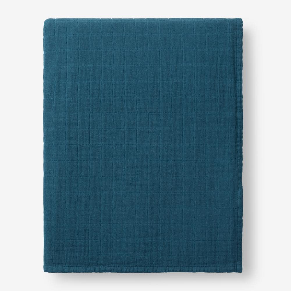 The Company Store Gossamer Teal Cotton King Blanket KN83-K-TEAL - The ...
