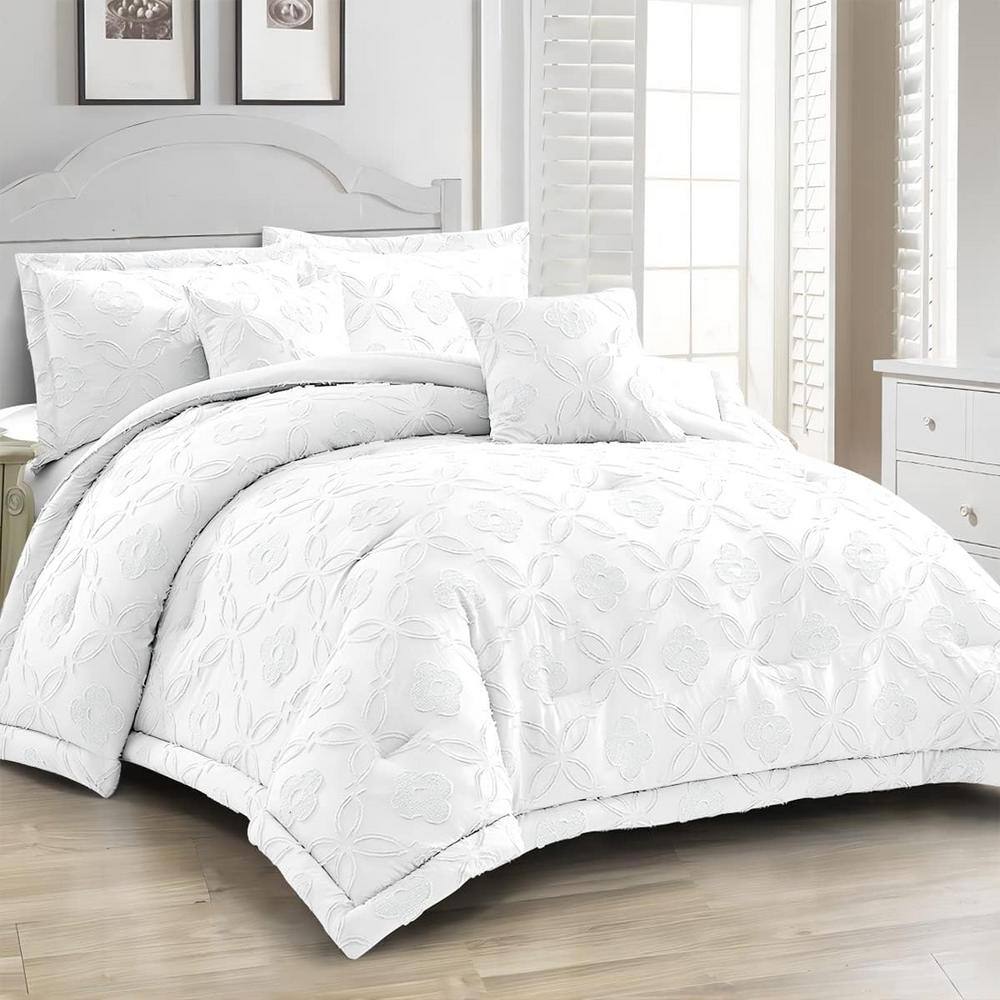Shatex All Season Bedding 2-Piece White Polyester Twin Size Ultra Soft ...