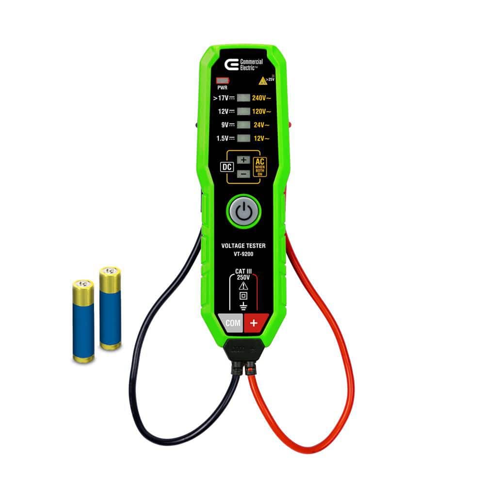 Commercial Electric 4-Range Electronic AC/DC Voltage Tester VT-9200 ...