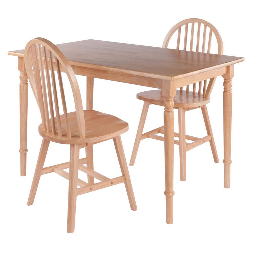 WINSOME WOOD Ravenna 3-Piece Natural Dining Set 81867 - The Home Depot