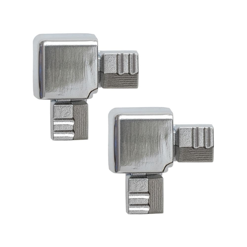 TrimMaster Chrome 3/8 in. Square-Shaped Outside Corner Tile Edging Trim ...