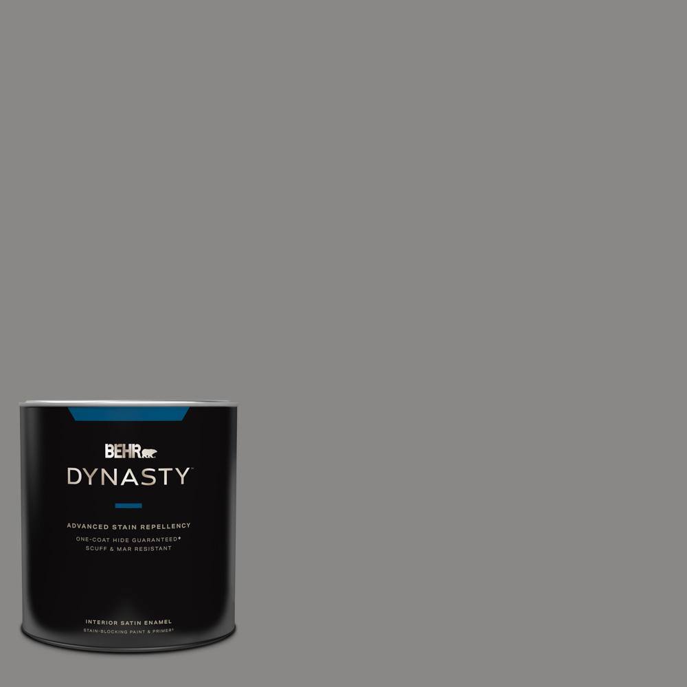 BEHR DYNASTY 1 qt. #PPU26-04 Falcon Gray Satin Enamel Interior Stain ...