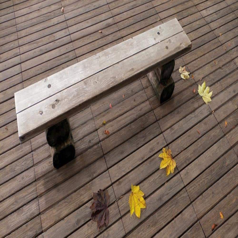 WellDone 32 in. x 42 in. Brown Thermo-Treated Ash Roll Decking (1-Each ...