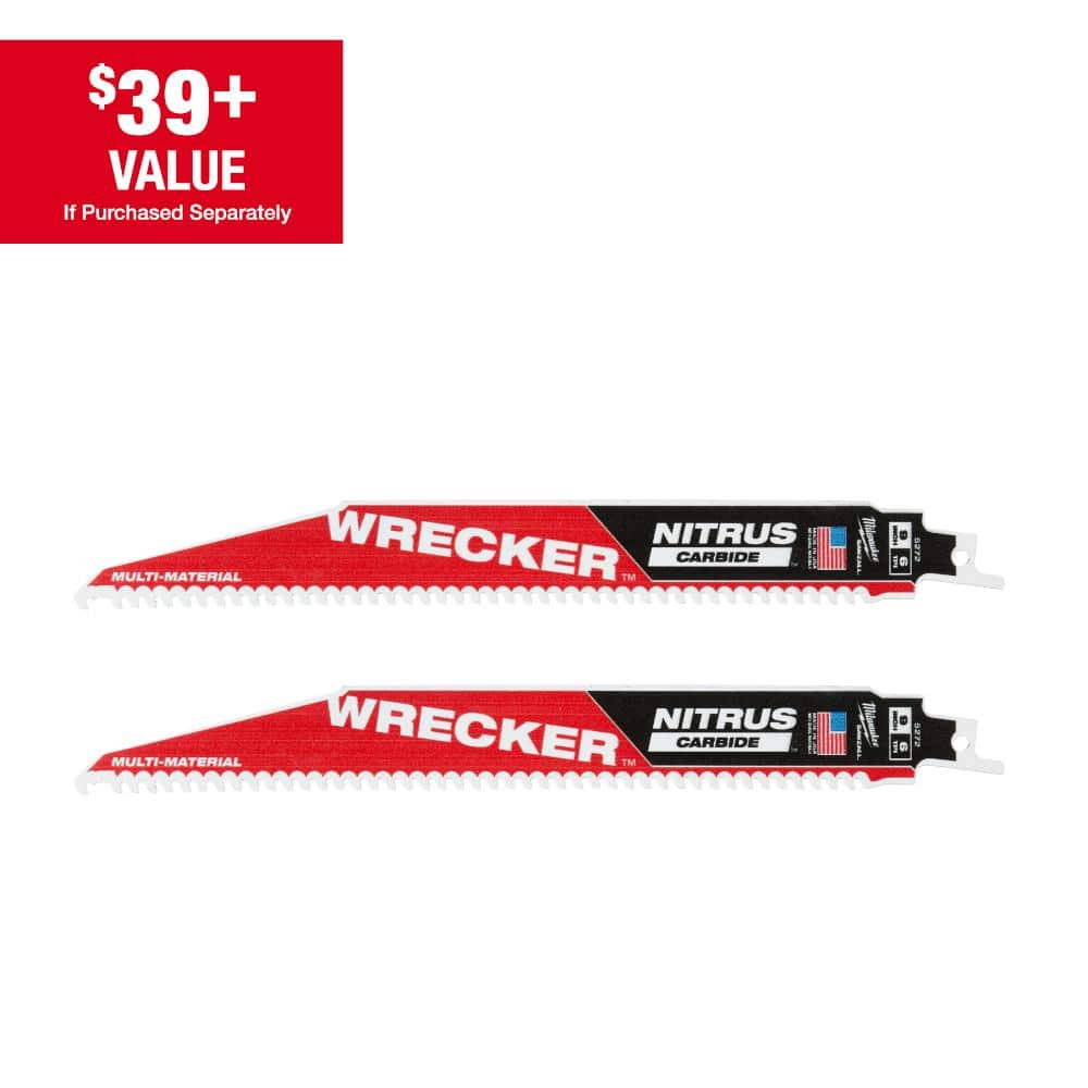 Milwaukee 9 in. 6 TPI WRECKER Nitrus Carbide Teeth Multi-Material ...