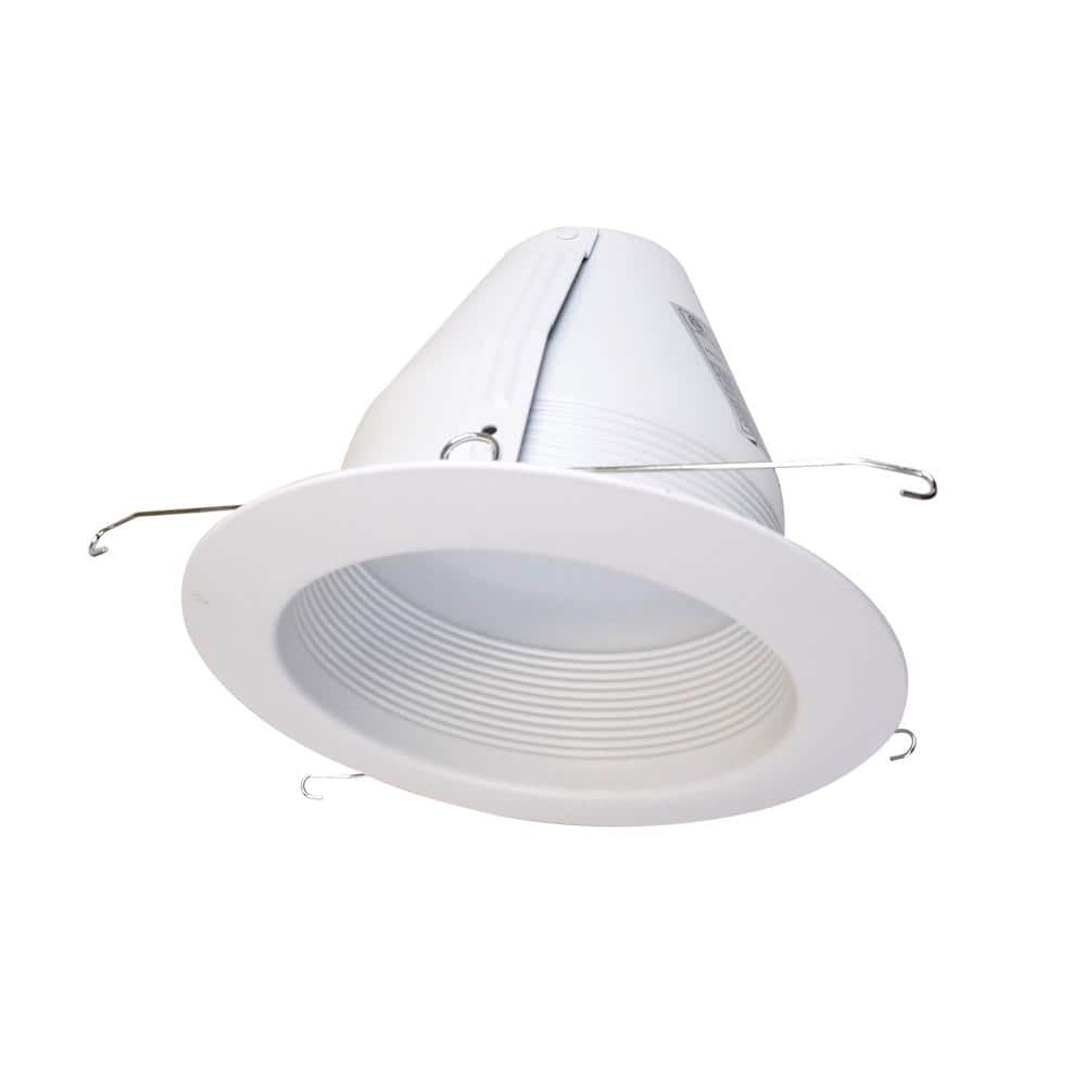 NICOR 6 in. White Recessed Light Cone Baffle Trim, Fits 6 in. Housings ...
