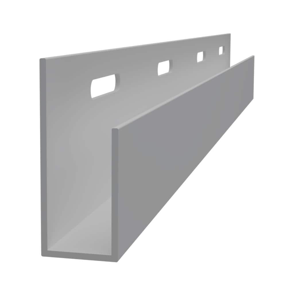 Trusscore 1/2 in. x 1-3/8 in. x 8 ft. Wall&CeilingBoard J Channel Gray ...