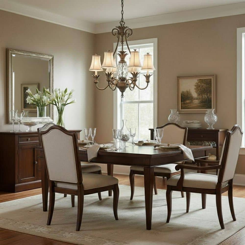 HINKLEY Plantation 7-Light Pearl Bronze Shaded Mini Pendant With Ivory ...