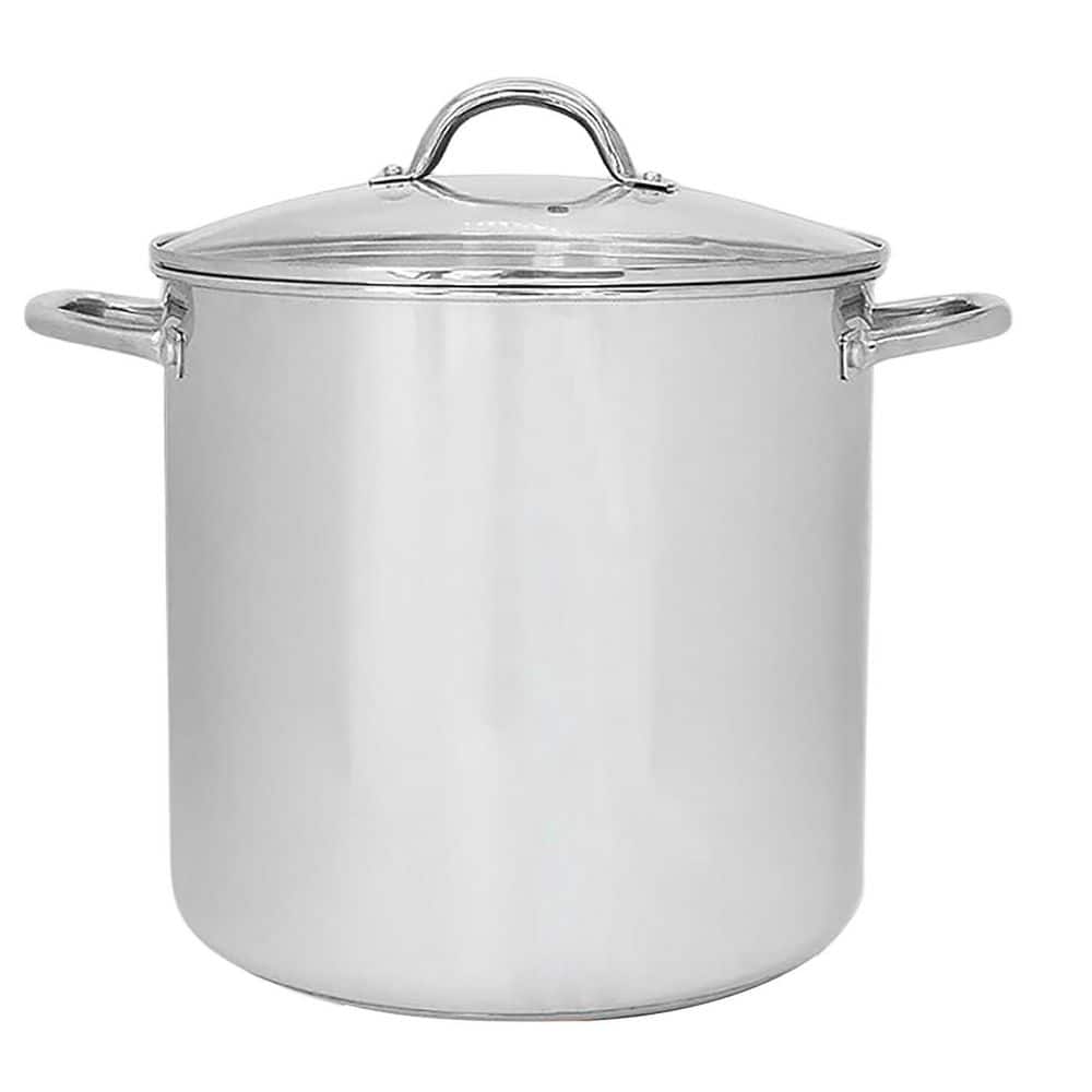 Large Stock Pot 24 qt. With Lid - Nickel Free Stainless Steel Cookware ...