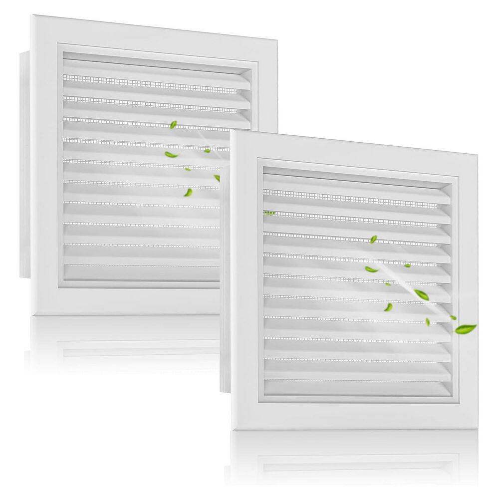 KIWDZFU 10 x 10 Square Aluminum Gable Vents with Screen 2-Pack ...