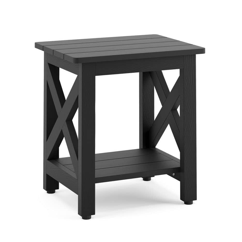 MOEPISY Black Small Outdoor Side Table 0CTZP4SR9 - The Home Depot