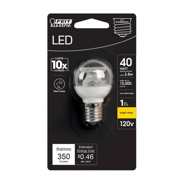 40 Watt 120v Light Bulb LEDVANCE Sylvania 4.5W Filament LED ST19 Bulb,