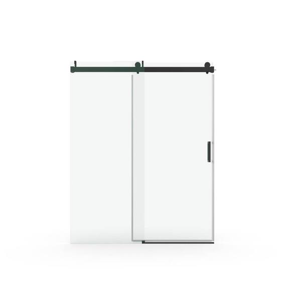 LIVACA 60 in. W x 76 in. H Sliding Aluminum Frameless Shower Door in ...