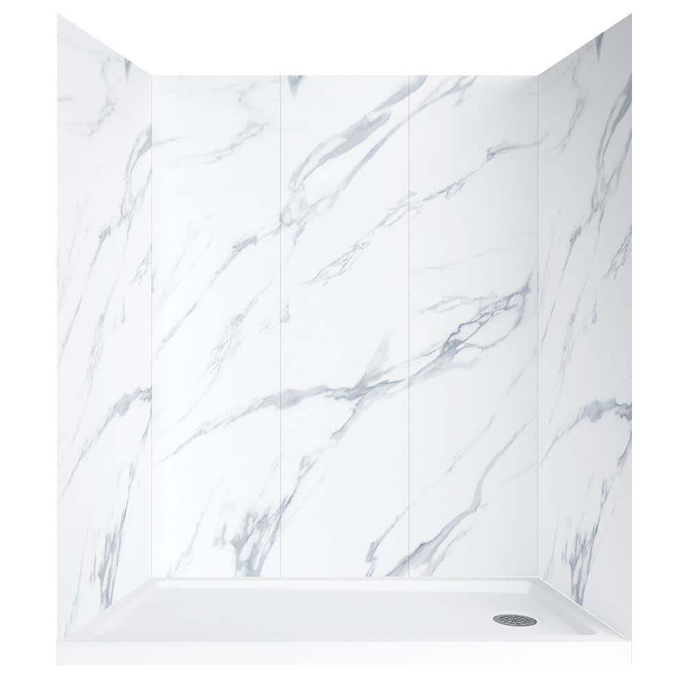 CRAFT + MAIN JETCOAT 32 in. x 60 in. x 78 in. 5-Piece Shower Kit in ...