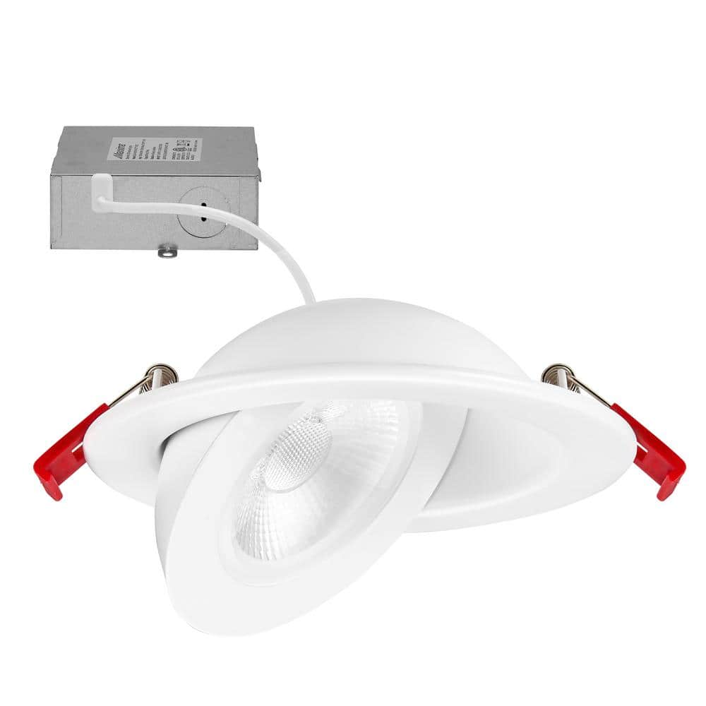 Maxxima 4 in. Rotatable Ultra-Thin Recessed LED Floating Gimbal ...