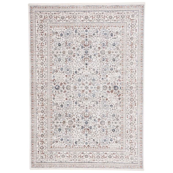 SAFAVIEH Harlow Ivory/Gray Beige 5 ft. x 8 ft. Medallion Ornate Area ...