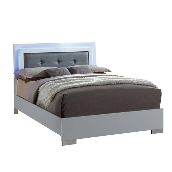 Jenny White Wood Frame Full Platform Bed AD1954F-BED - The Home Depot