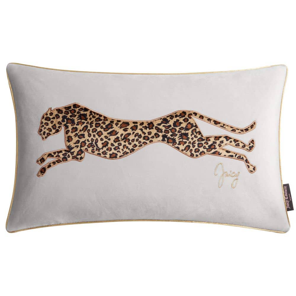 JUICY COUTURE Velvet Cheetah White Animal Print Embroided Polyester 14 ...