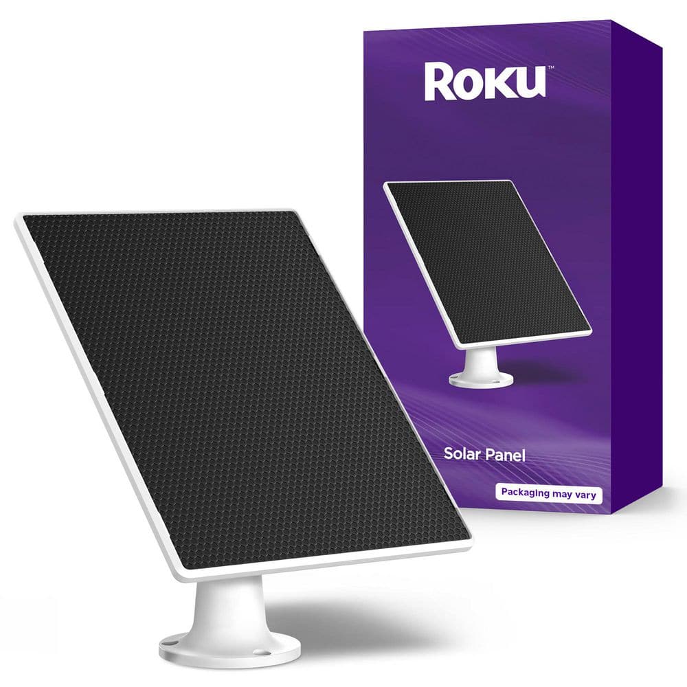 Roku 2.5 W Monocrystalline Solar Panel USB-C 2025 for Battery Cameras ...